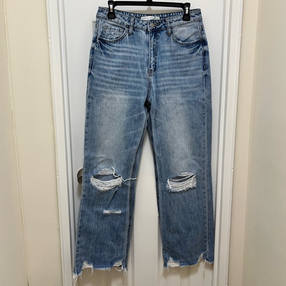 Altar'd State | Jeans | Altard State Light Blue Distressed Boyfriend ...